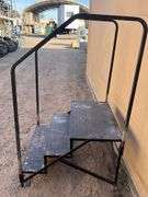 3FTx3FT Metal Platform 3-Tier Step Ladder With Rails - Sierra Auction ...