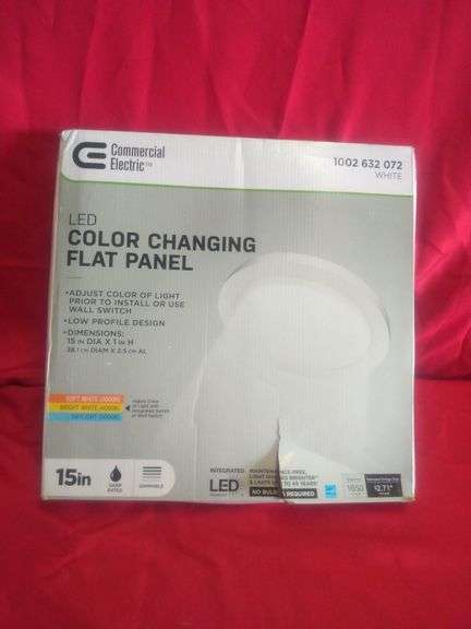 LED Color Changing Flat Panel - Sierra Auction Management Inc