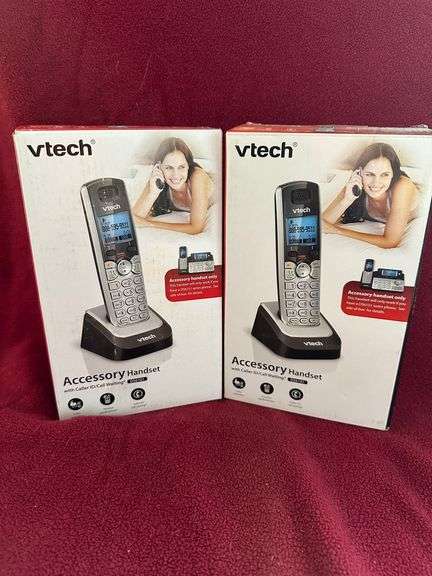 (2) Vtech DS6101 Line Accessory Expansion Handset Cordless Phone, black ...