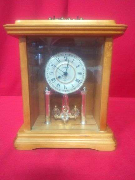 Linden Westminster Chime Clock Solid Oak Finish Battery Operated ...