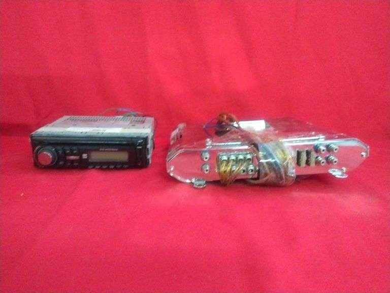 Box Of Assorted Audicbahn Amplifier,Dual Electronics Corp Car Stereo ...