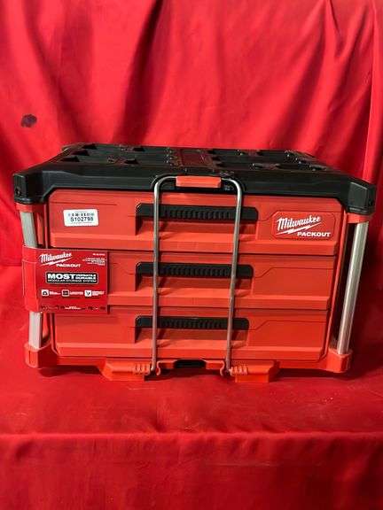 MILWAUKEE PACKOUT 48-22-8443 3-Drawer Tool Box - Sierra Auction Management Inc
