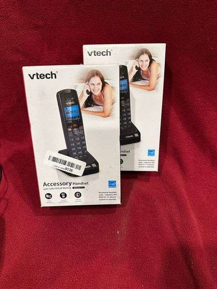 (2) Vtech DS6101-11 Line Accessory Expansion Handset Cordless Phone ...