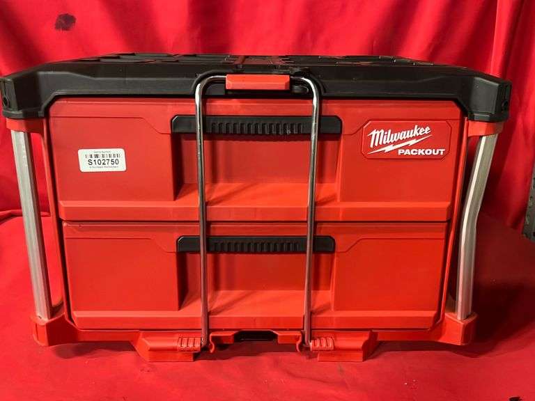 Milwaukee PACKOUT 22 in. Modular 2-Drawer Tool Box Black/Red - Sierra ...