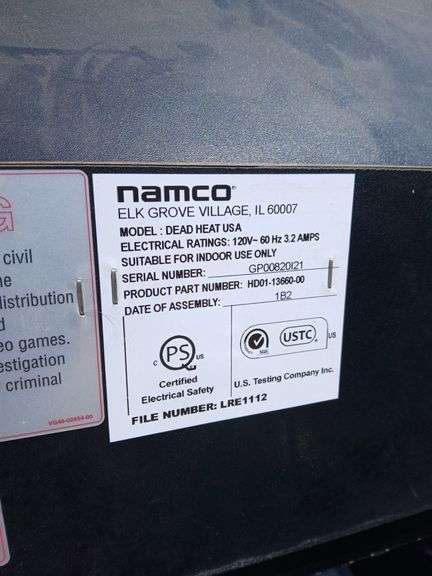 Namco Dead Heat NOS Racing Arcade Machine - Sierra Auction Management Inc