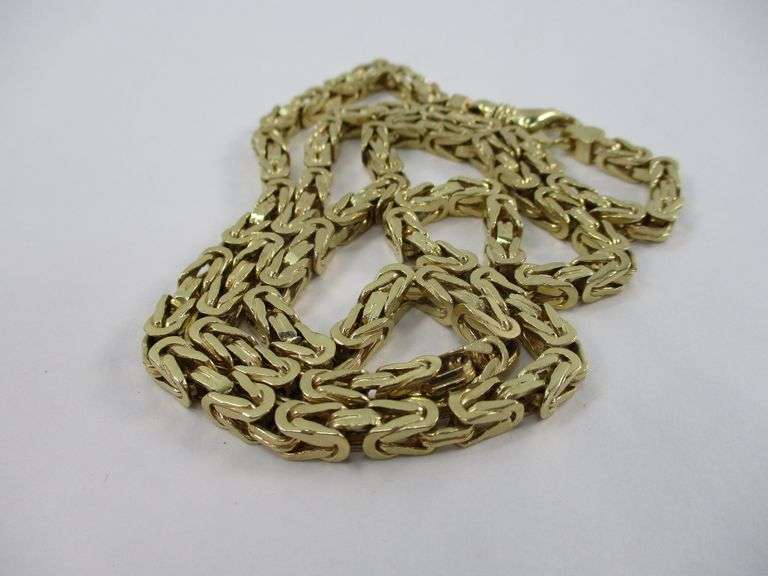 14k YG Byzantine Chain 26" 4.6mm w/Appraisal - Sierra Auction ...