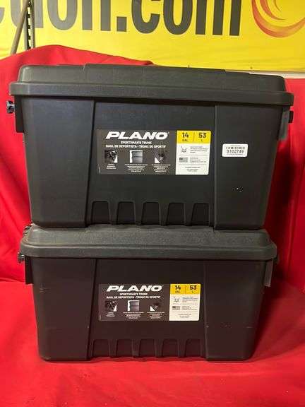(2pcs) PLANO 14 Gal. Sportsman’s Storage Box in Black - Sierra Auction ...