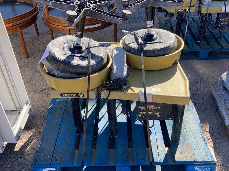 (2) Brent foot lever pottery wheels with stools. - Sierra Auction ...