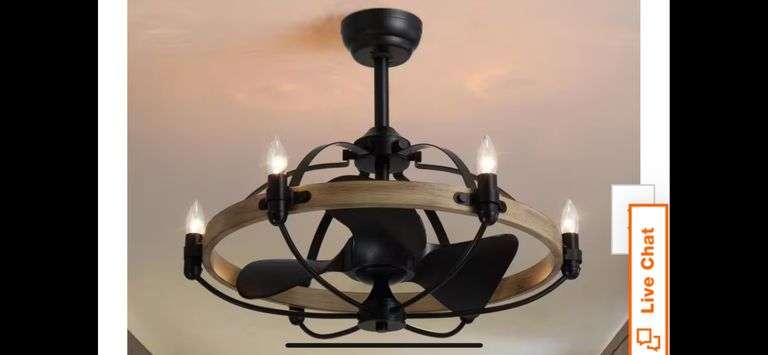 FANNEHONNE 27.17 in. Indoor Bronze Farmhouse Candle Ceiling Fan with ...
