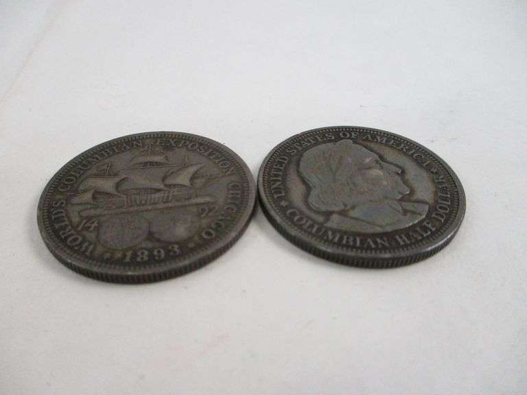 2 1898 Worlds Columbian Exposition silver half dollars - Sierra Auction ...