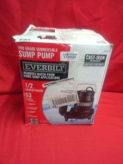Everbilt Removes Water From Home Sump Application - Sierra Auction Management Inc