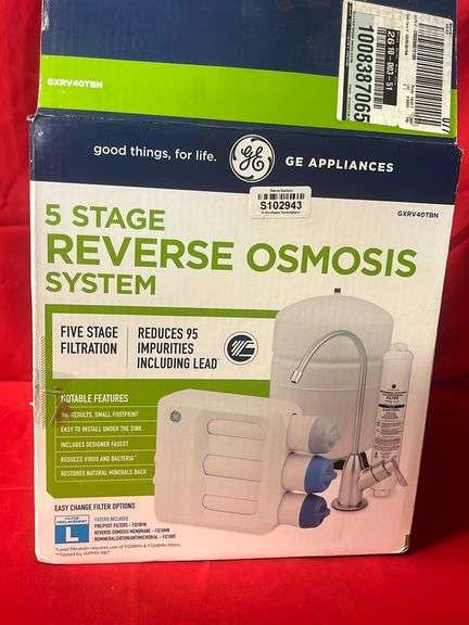 GE 5-Stage Reverse Osmosis System GXRV40TBN - Sierra Auction Management Inc