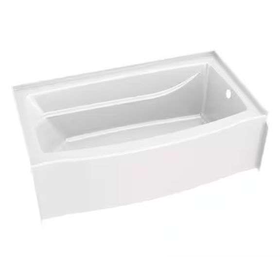 Delta Classic 500 Curve 60"X 32" Right Drain Curve Bathtub B23685-6032R ...