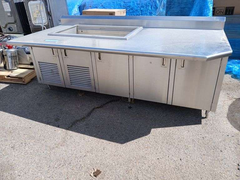 8'x4' Cold Prep Table, Stainless Steel - Sierra Auction Management Inc