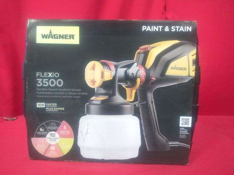 Wagner Paint and Stain Flexio 3500 Variable Speed Handheld Sprayer ...