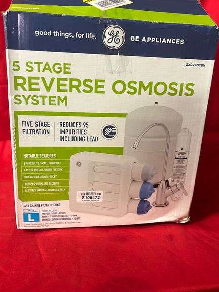 GE 5-Stage Reverse Osmosis System GXRV40TBN - Sierra Auction Management Inc
