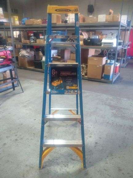Werner 6ft Maximum Strength Fiberglass Step Ladder 250lb Load Capacity ...