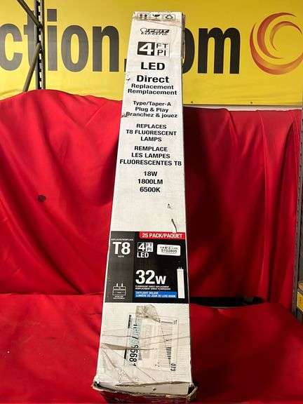 25-Pack of FEIT ELECTRIC LED 4ft 32W F32T8 Fluorescent Direct Lamps ...