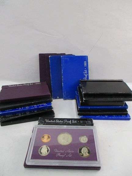 Grouping of 17 US five coin proof sets - Sierra Auction Management Inc