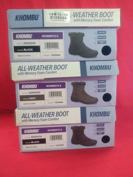 (3PC )Khombu All- Weather Boot With Memory Foam Comfort Style: Addison ...