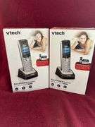 (2) Vtech DS6101 Line Accessory Expansion Handset Cordless Phone, black ...