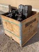 Gaylord box with large quantity of oxygen tank holding backpacks with ...