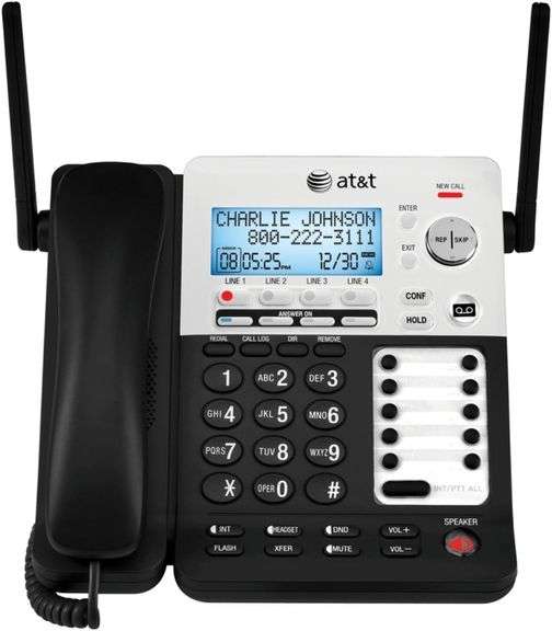 4-QTY-NEW-AT&T SynJ® 4-line cordless deskset Component of SynJ cordless ...