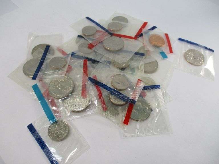 Bag of U.S. Government Mint Set 'Cello' Coins 1c-50c - Sierra Auction ...