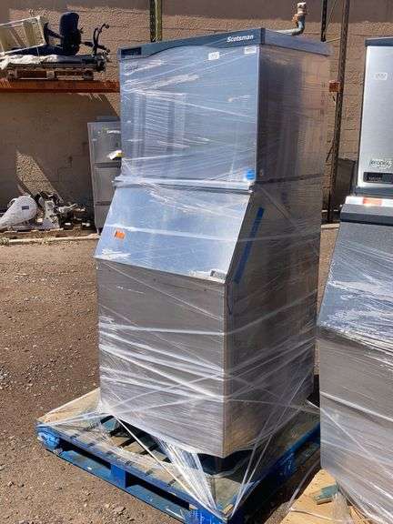 Scotsman stainless steel icemaker and bin. - Sierra Auction Management Inc