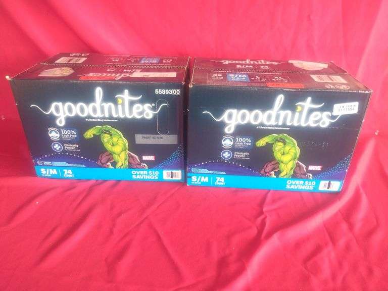 2pc Good Nites Bed Wetting Underwear Sierra Auction Management Inc