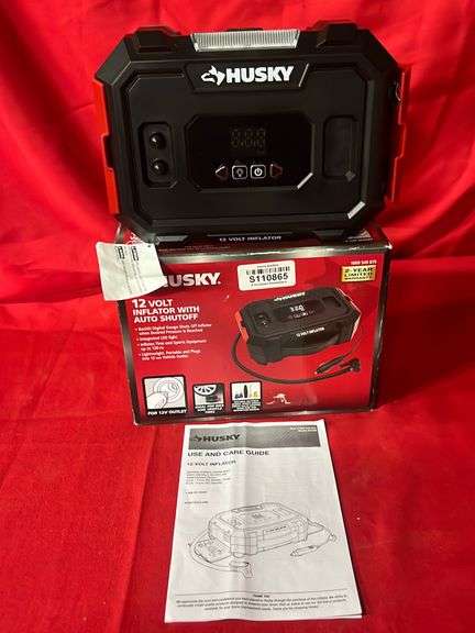HUSKY 12V Inflator With Auto Shutoff Model# H12N - Sierra Auction ...