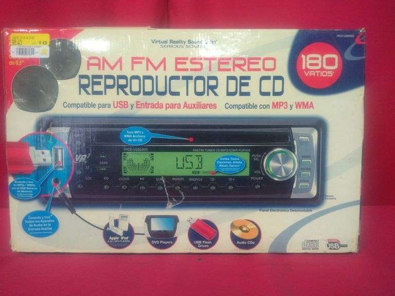 AM FM Stereo CD Player with USB Port and Audio Input MP3 and WMA ...