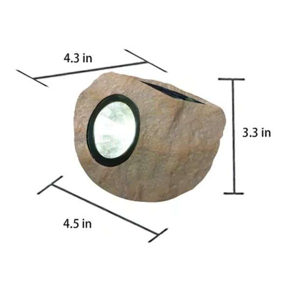 Deck Impressions OPP Solar Rock Spot Lights 15 Lumens Rechargeable ...