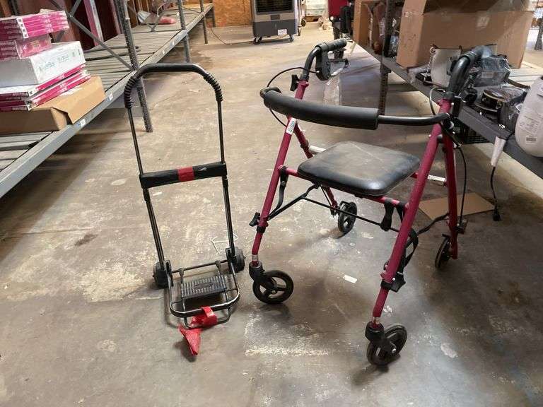 (1 Qty) Red Walker, (1 Qty) WN9 Folding Cart - Sierra Auction ...