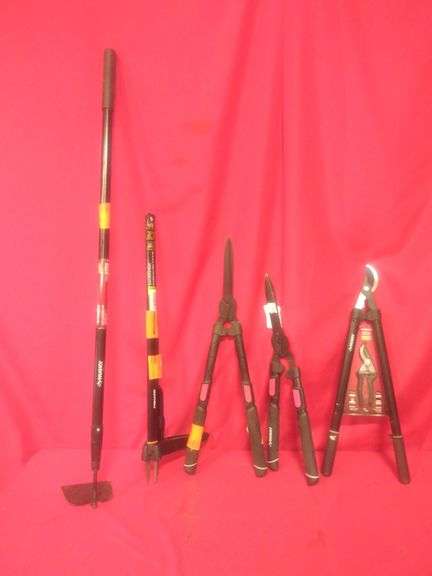 Garden Tool Set Included Hoe, Lopper, Pruner and Stand Up Weeder ...
