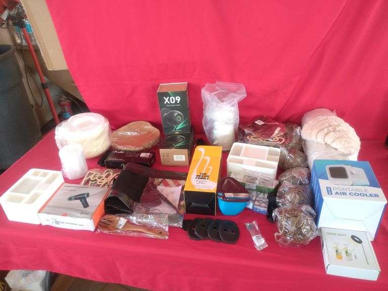 Box of Assorted Household Items Including X09 Door Knobs, Compact and ...