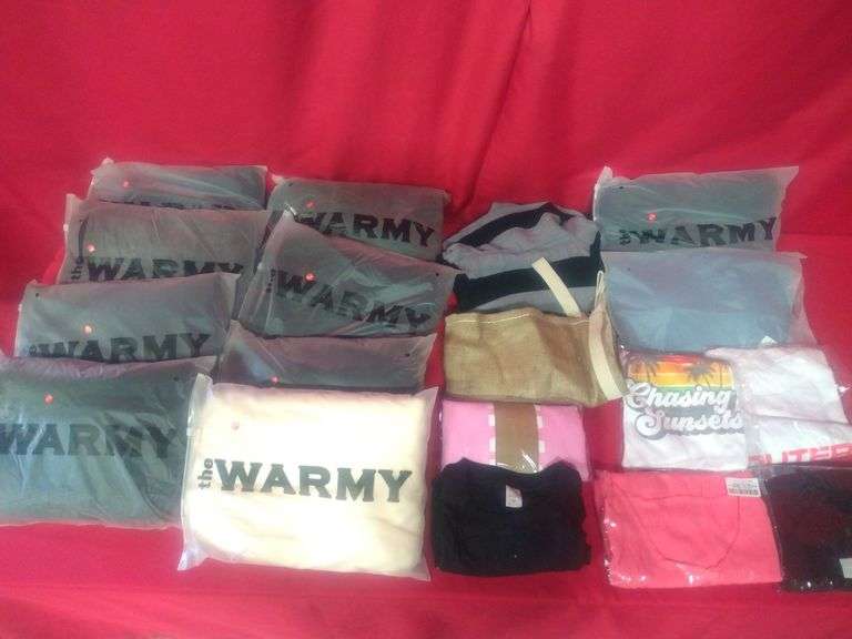 Box of Assorted Women and Men Clothes Including Hoodies, Shirts and ...