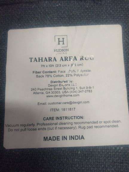 Hudson Living Tahara Area Rug 7'x10' - Sierra Auction Management Inc