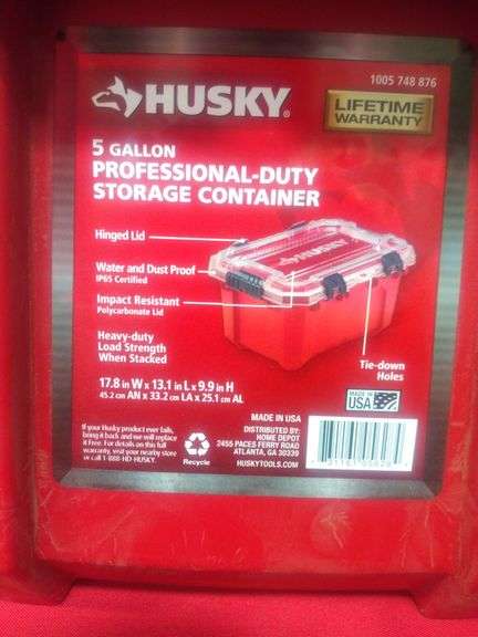 Husky 5 Gallon Professional Duty Storage Container (2pc) - Sierra ...