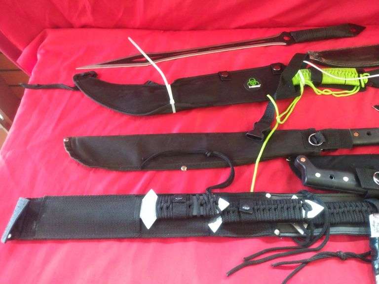 Box of Assorted Swords including One Plump Axe - Sierra Auction ...