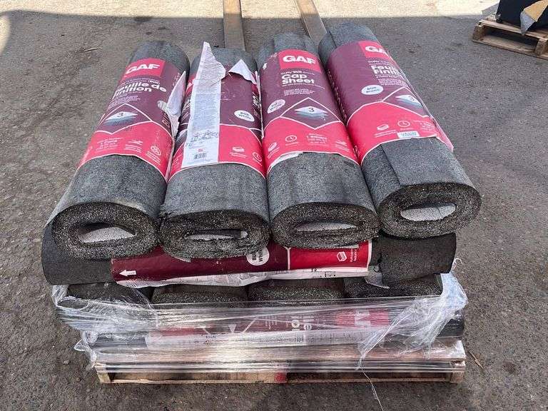 (P) With (16) Rolls of GAF Tri-Ply BUR Granular Cap Sheet 39.38in. x 32 ...
