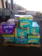 (P) Of Assorted Dippers Pampers, Huggies,Pull-Ups Size N, 4,1,3T,4T ...