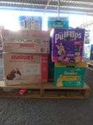 (P) Of Assorted Dippers Pampers, Huggies,Pull-Ups Size N, 4,1,3T,4T ...