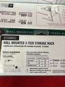 (4) Pack of Everbilt Heavy-Duty Matte Black Wall Mounted 3-Tier Storage ...