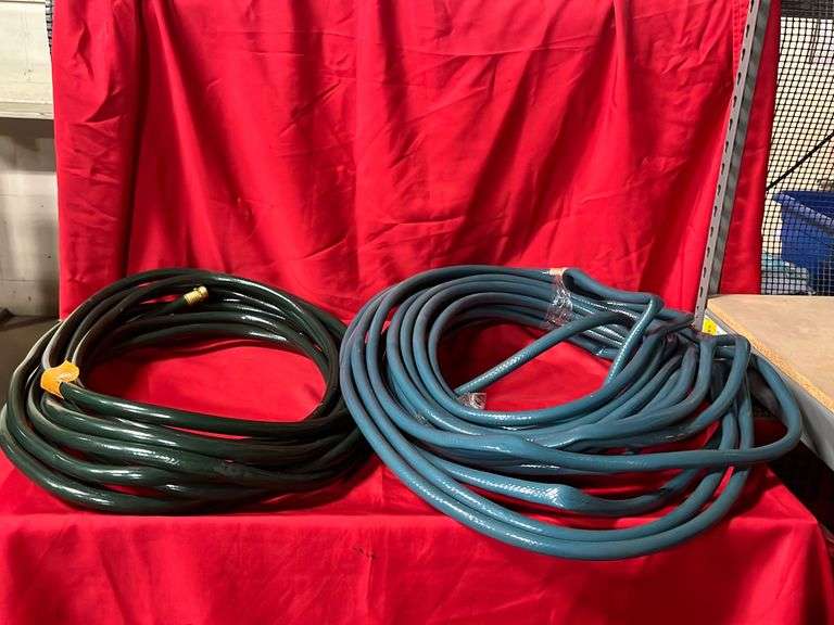 (2pcs)HUSKY 50FT 5/8” Water Hose and ANVIL 100FT 5/8” Water Hose ...