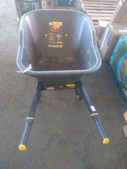 Gorilla XD Dual Wheel Barrow (8 Cu /Ft) Color: Black - Sierra Auction ...