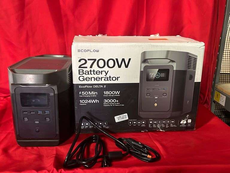 EcoFlow 2700 Battery Generator DELTA 2 1800W Output Power Station ...