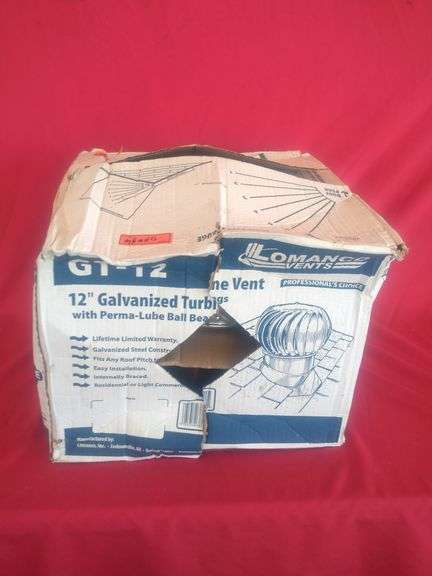 Lomanco Vents GT-12 Galvanized 12 Inch Turbine - Sierra Auction ...