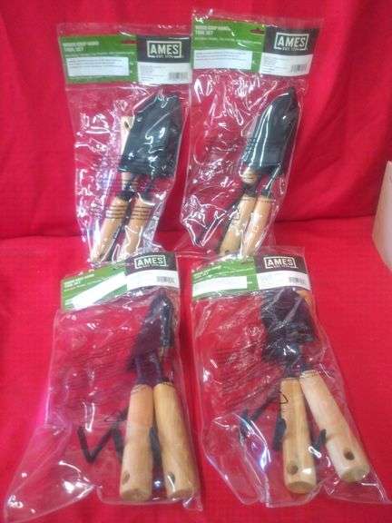 (4) Ames Wood Grip Hand Tool Set - Sierra Auction Management Inc