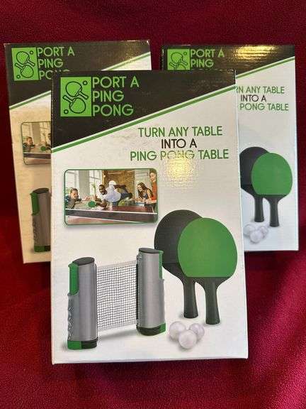 Port a Ping Pong Game (box of 4) - Sierra Auction Management Inc